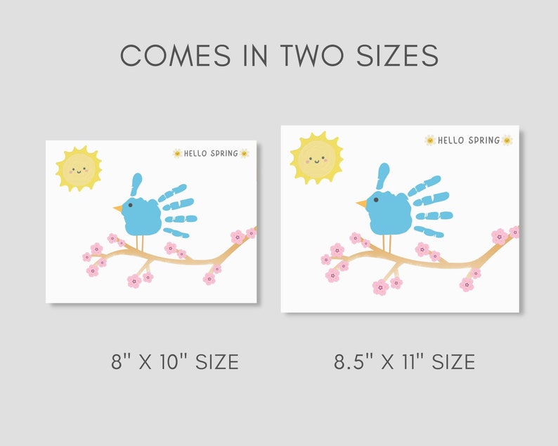 Spring Handprint Spring Handprint Craft Kids Craft Activity - Etsy