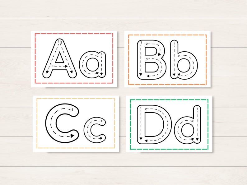 Alphabet Tracing Cards, Alphabet Tracing, Tracing Card, Letter Tracing ...