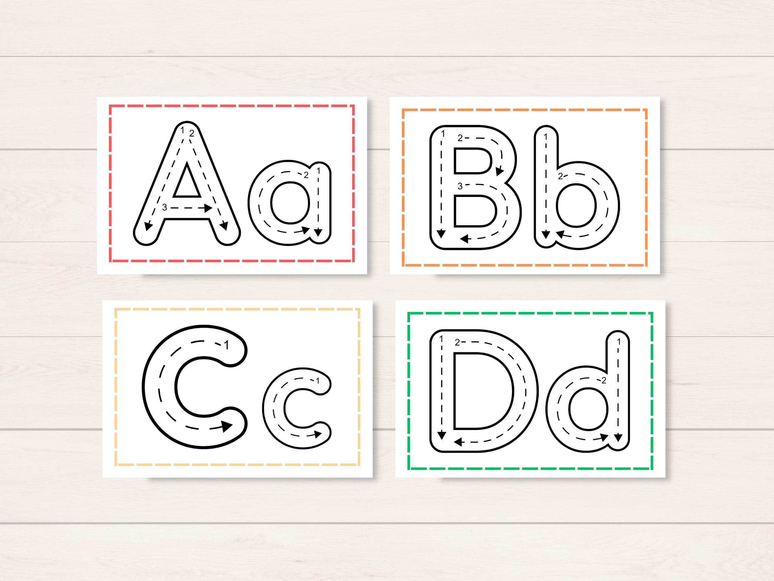 Alphabet Tracing Cards, Alphabet Tracing, Tracing Card, Letter Tracing ...