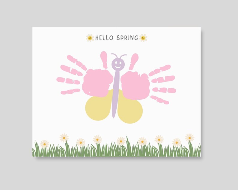 Spring Handprint Spring Handprint Craft Kids Craft Activity - Etsy