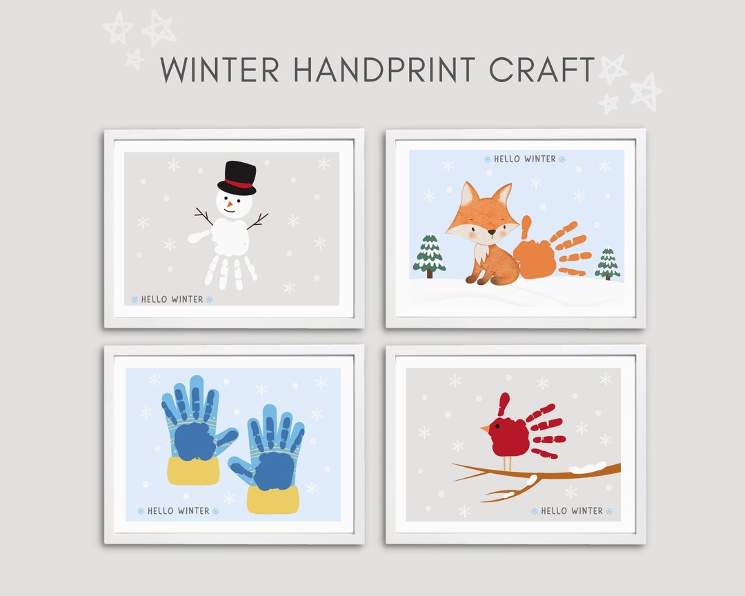 Winter Handprint, Handprint Keepsake, Handprint Art, Winter Activity ...