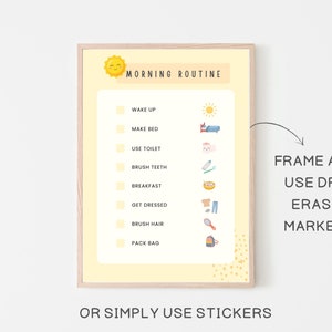 Bedtime Routine Chart, Morning Board, Editable Routine Chart, Routine ...