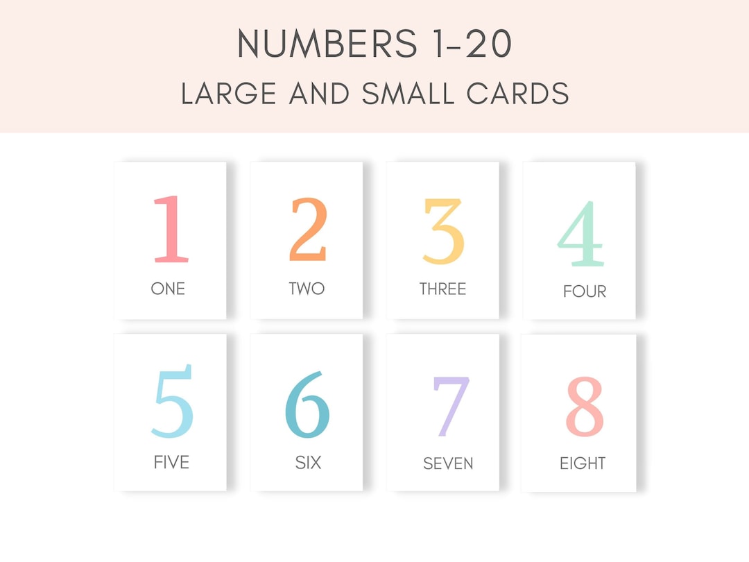 Number Flashcards, Counting Cards, Printable Number Flash Cards, Number ...