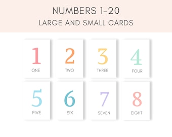 Number Flashcards, Counting Cards, Printable Number Flash Cards, Number ...
