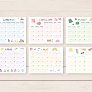 Calendar 2023 Printable, Kids Calendar 2023, Editable Calendar ...