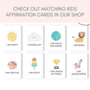 Kids Affirmations Printable, Children Affirmation Wall Art, Positive ...