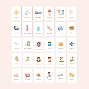Daily Routine Flashcards, Routine Flashcard, Toddler Routine Flashcard ...