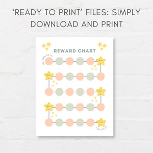 Reward Chart Printable, Kids Reward Chart, Sticker Chart, Kids Chart ...