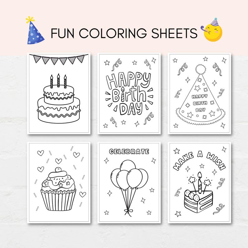 Birthday Activity Printable, Birthday Coloring, Birthday Activities ...