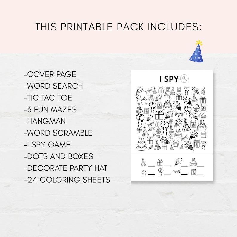 Birthday Activity Printable, Birthday Coloring, Birthday Activities ...