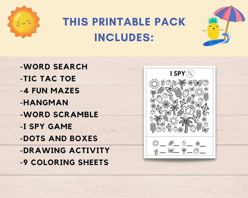 Summer Activity Book Summer Activities Summer Printables - Etsy