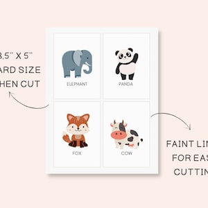 Animal Flashcards, Printable Flashcards, Preschool Flashcards, Toddler ...