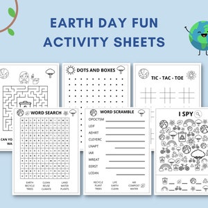 Earth Day Activities, Earth Day Printable, Earth Day Games, Earth Day ...