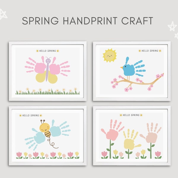 Spring Handprint Craft - Etsy