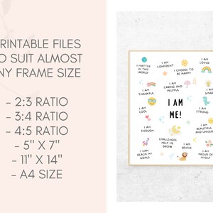 Affirmation Wall Art Printable, Kids Wall Art, Affirmation Poster, Kids ...