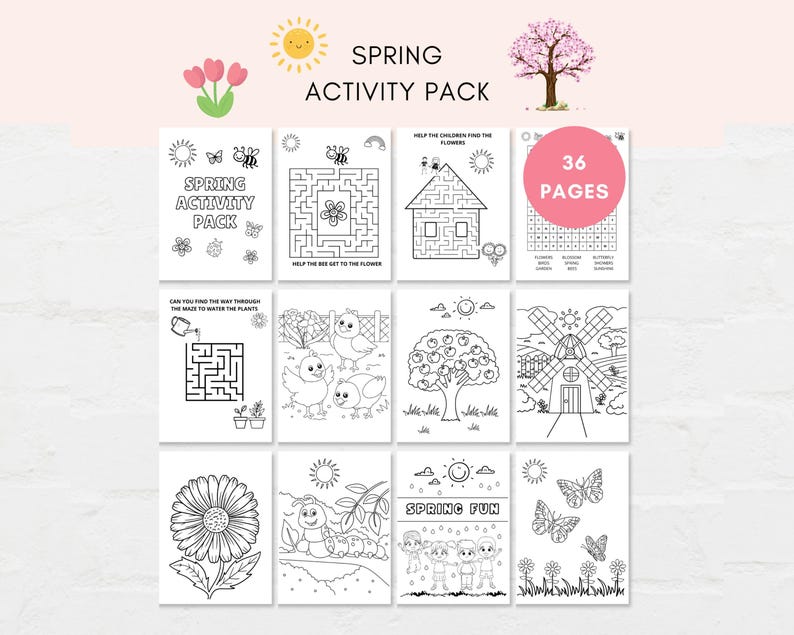 Kids Activity Pack Bundle, Printable Kids Activities, Kids Activity ...