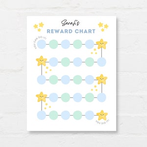 Reward Chart Printable, Kids Reward Chart, Sticker Chart, Toddler ...