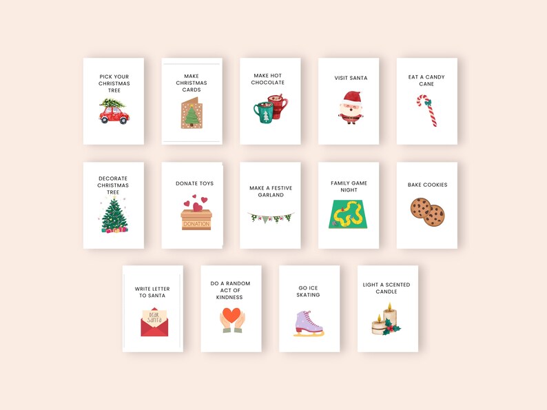 Christmas Activity Cards, Christmas Activities, Kids Holiday Fun ...