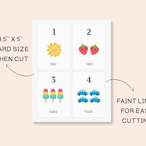 Number Flashcards, Counting Cards, Printable Number Flash Cards, Number ...
