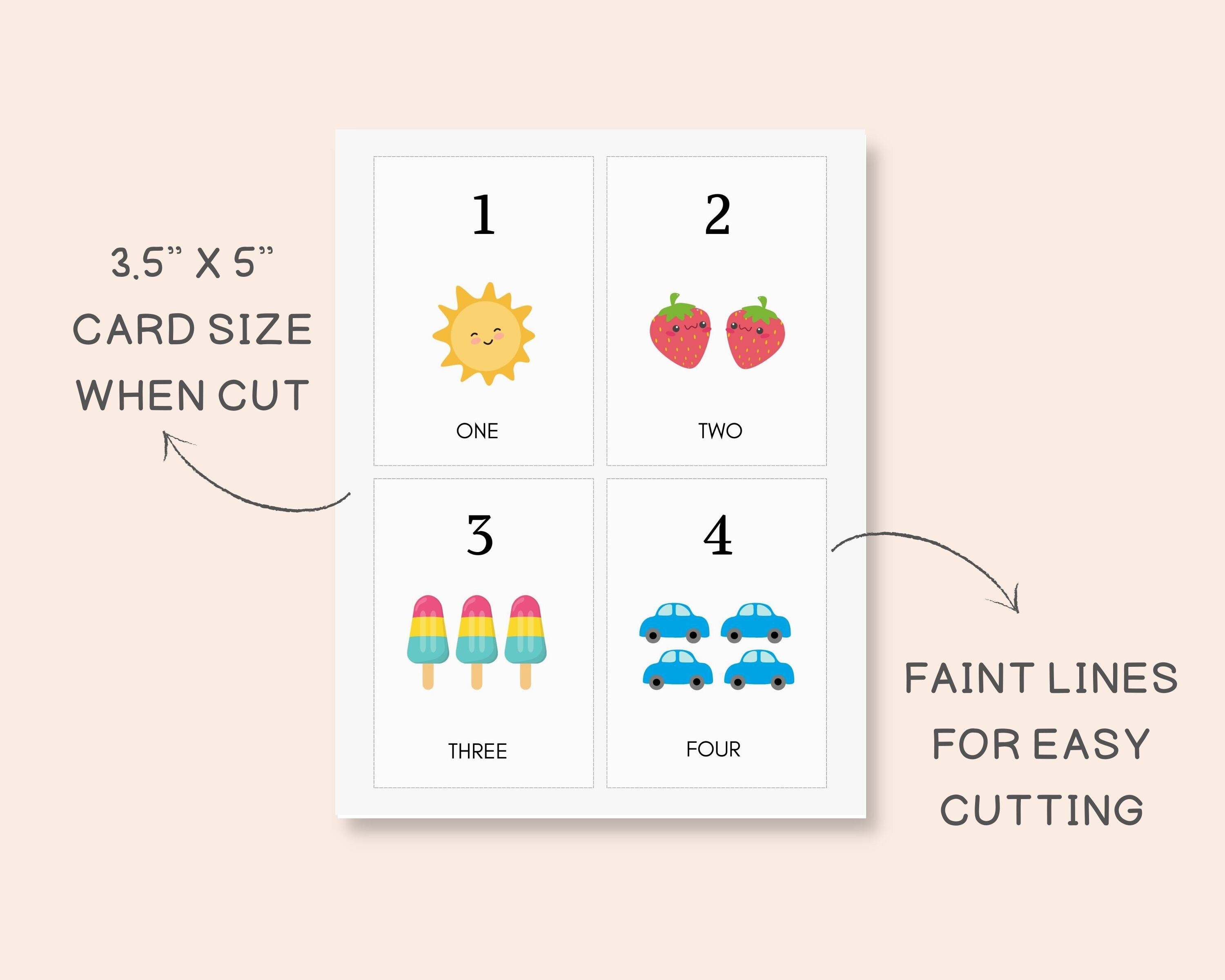 Number Flashcards, Counting Cards, Printable Number Flash Cards, Number ...
