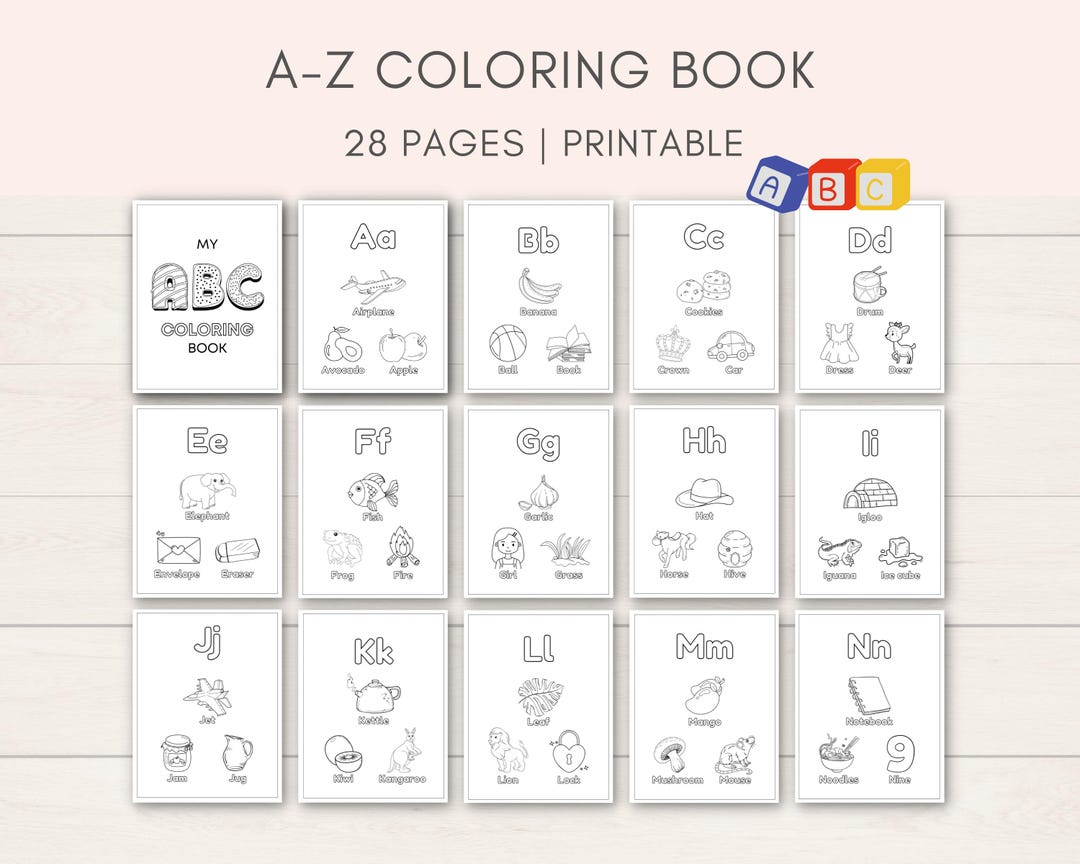 Alphabet Coloring, A-Z Coloring, Coloring Pages, Coloring Book, A-Z ...