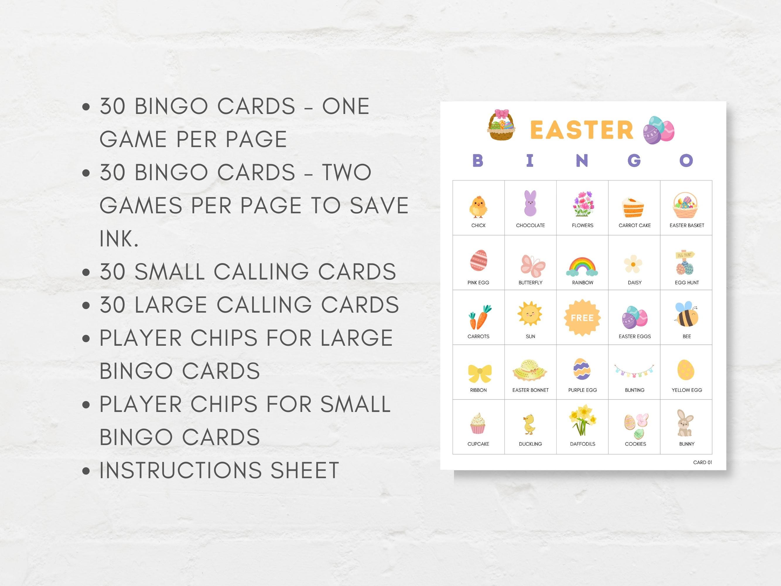 Easter Bingo, Easter Game, Easter Bingo Cards, Printable Bingo, Easter ...