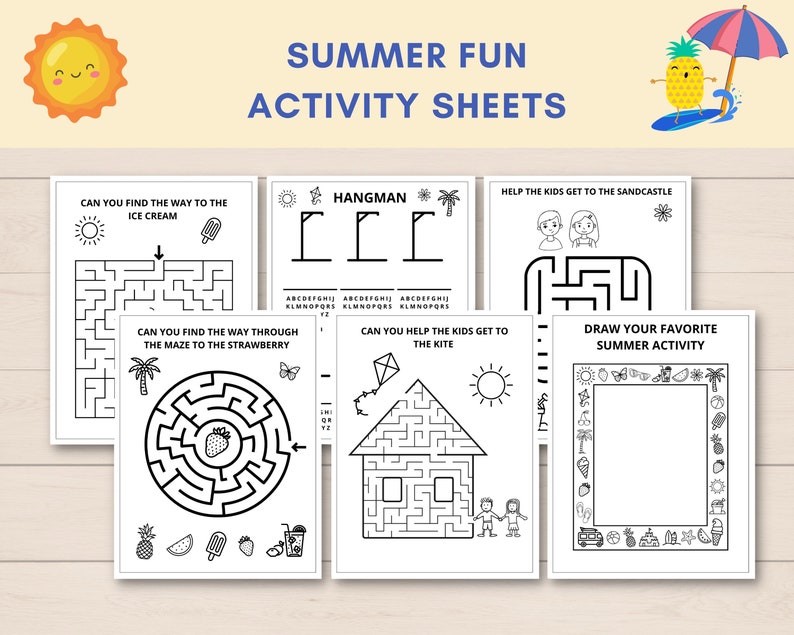 Summer Activity Book Summer Activities Summer Printables - Etsy