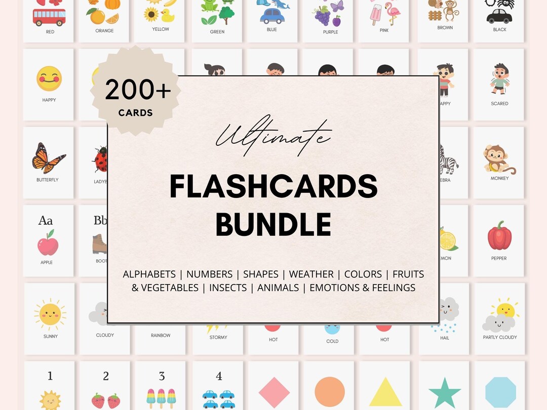FLASHCARDS Printable, Flashcards for Kids, Printable Flashcards ...