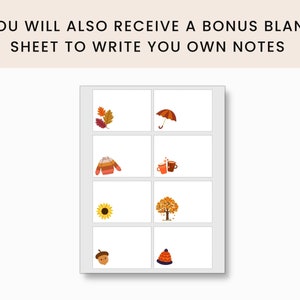 Fall Lunchbox Notes, Lunch Box Notes Printable, Lunch Notes for Kids ...