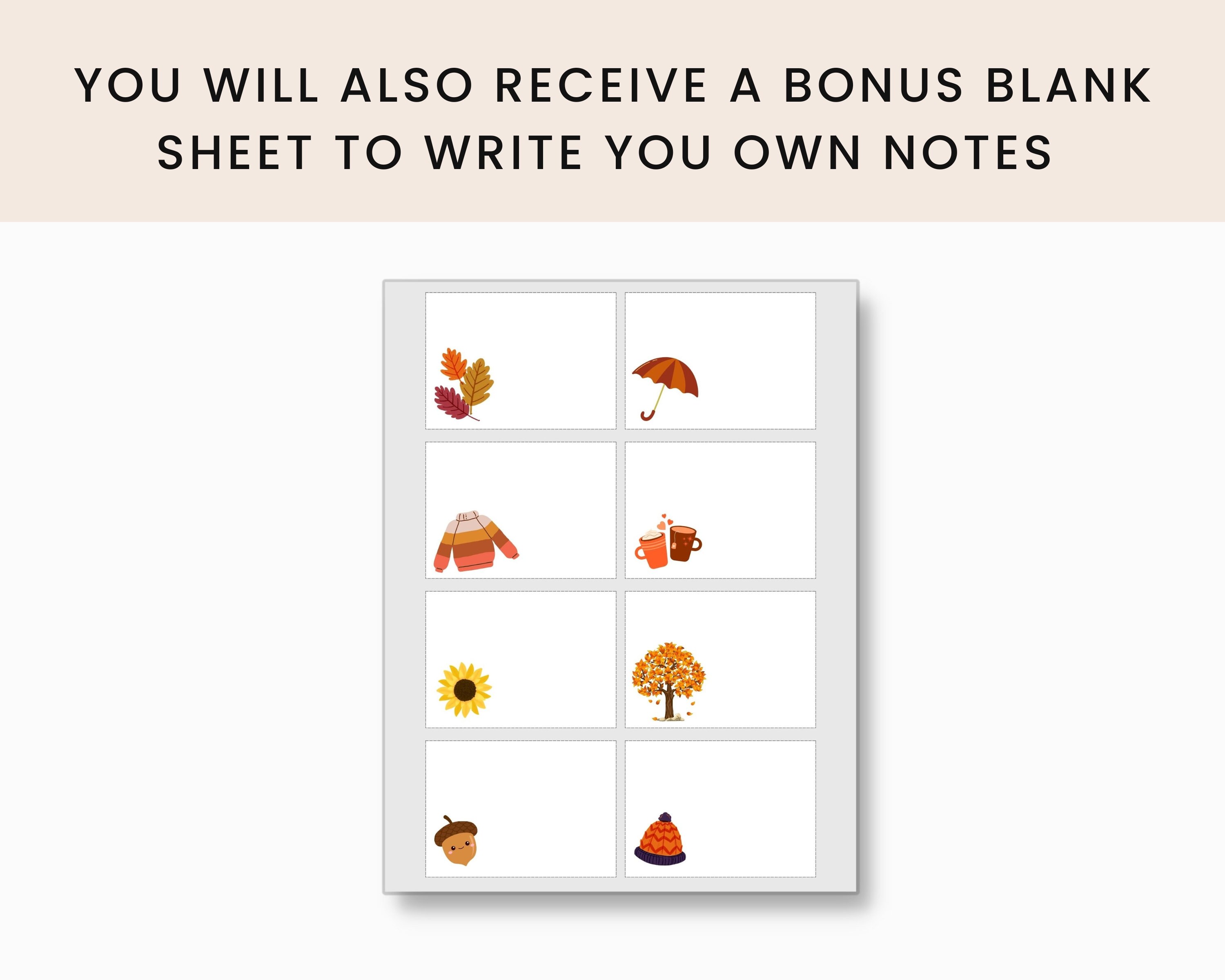 Fall Lunchbox Notes, Lunch Box Notes Printable, Lunch Notes for Kids ...