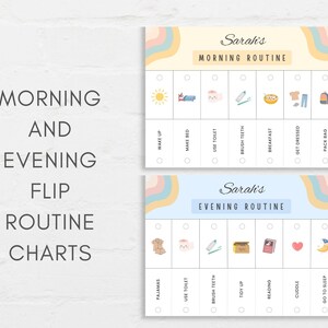 Routine Flip Chart, Morning Routine Chart, Bedtime Routine Chart, Kids ...