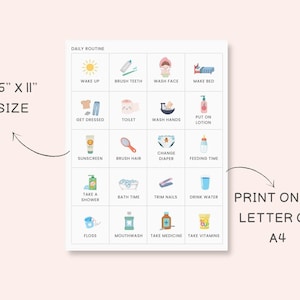 Kids Daily Routine Cards, Routine Chart for Kids, Morning Routine ...