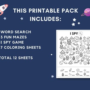 Space Activities, Space Activity Pack, Space Coloring Pages, Space ...