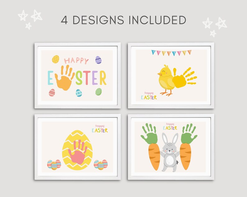 Easter Handprint Printable, Easter Handprint Art, Easter Activity ...
