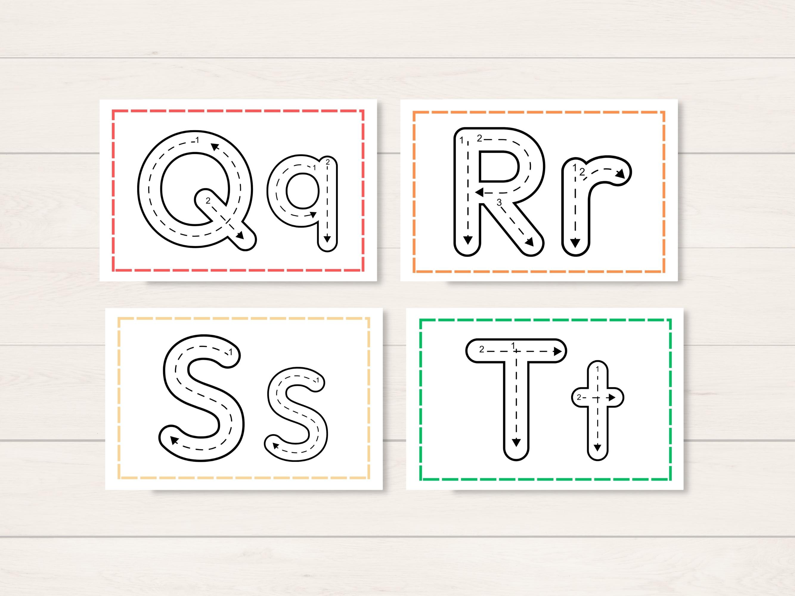 Alphabet Tracing Cards, Alphabet Tracing, Tracing Card, Letter Tracing ...