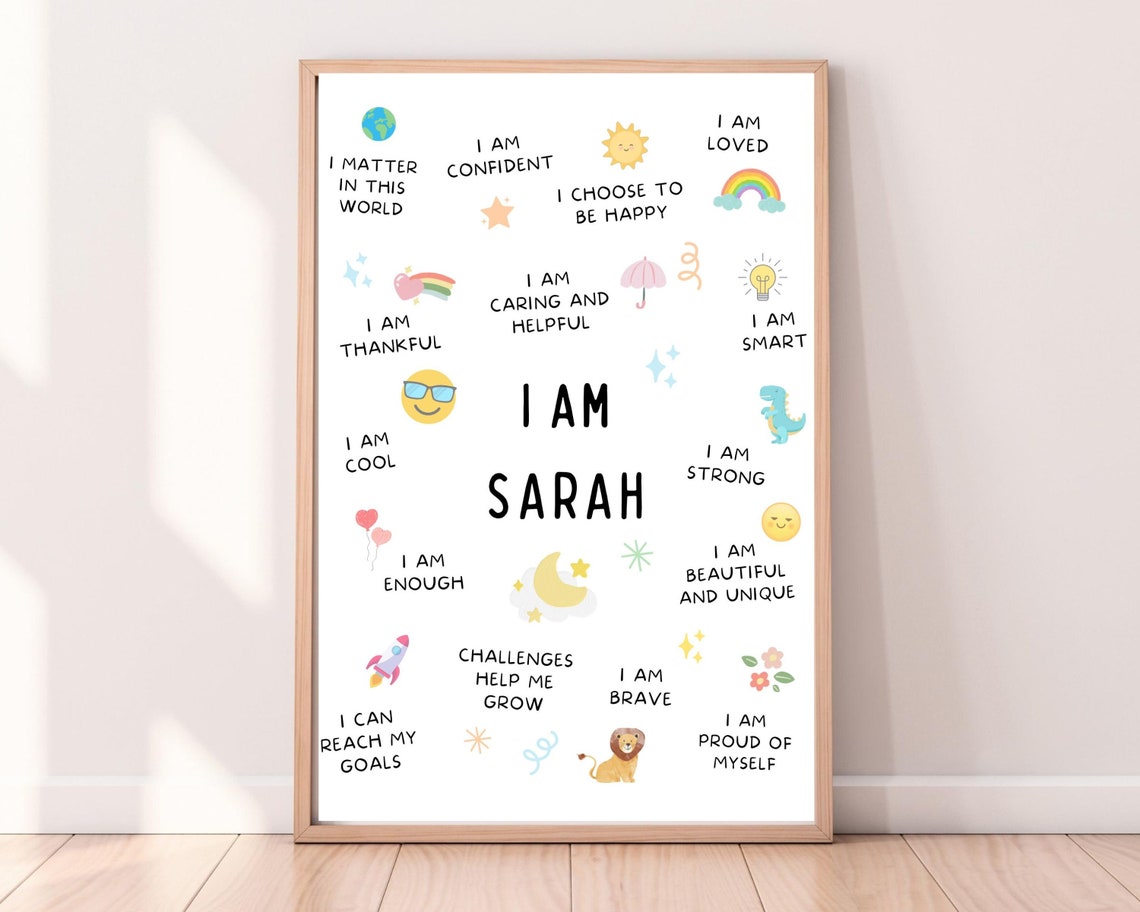 Kids Affirmations Printable Children Affirmation Wall Art - Etsy