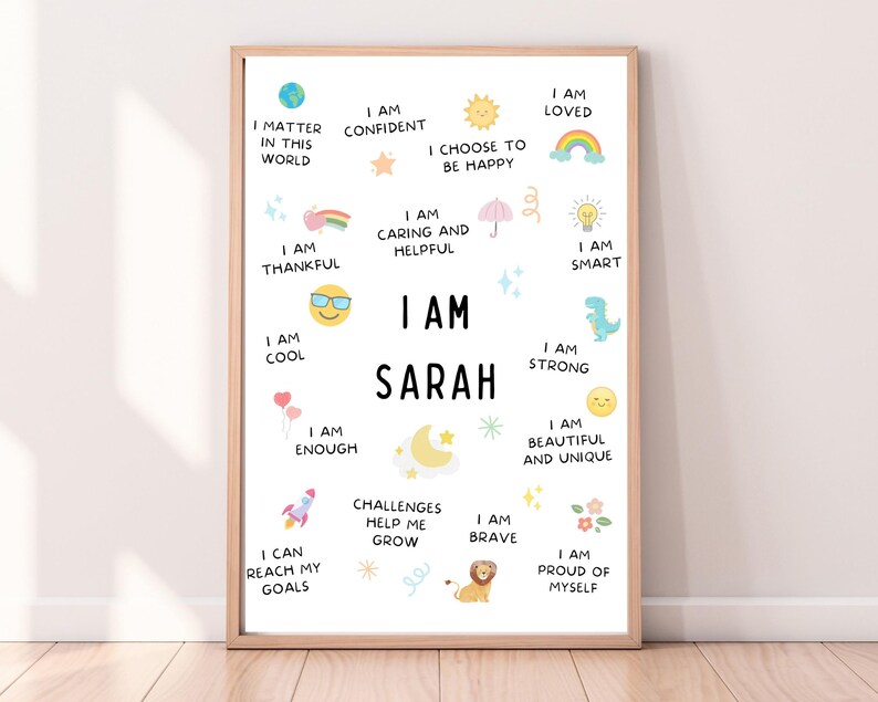 Kids Affirmations Printable Children Affirmation Wall Art - Etsy