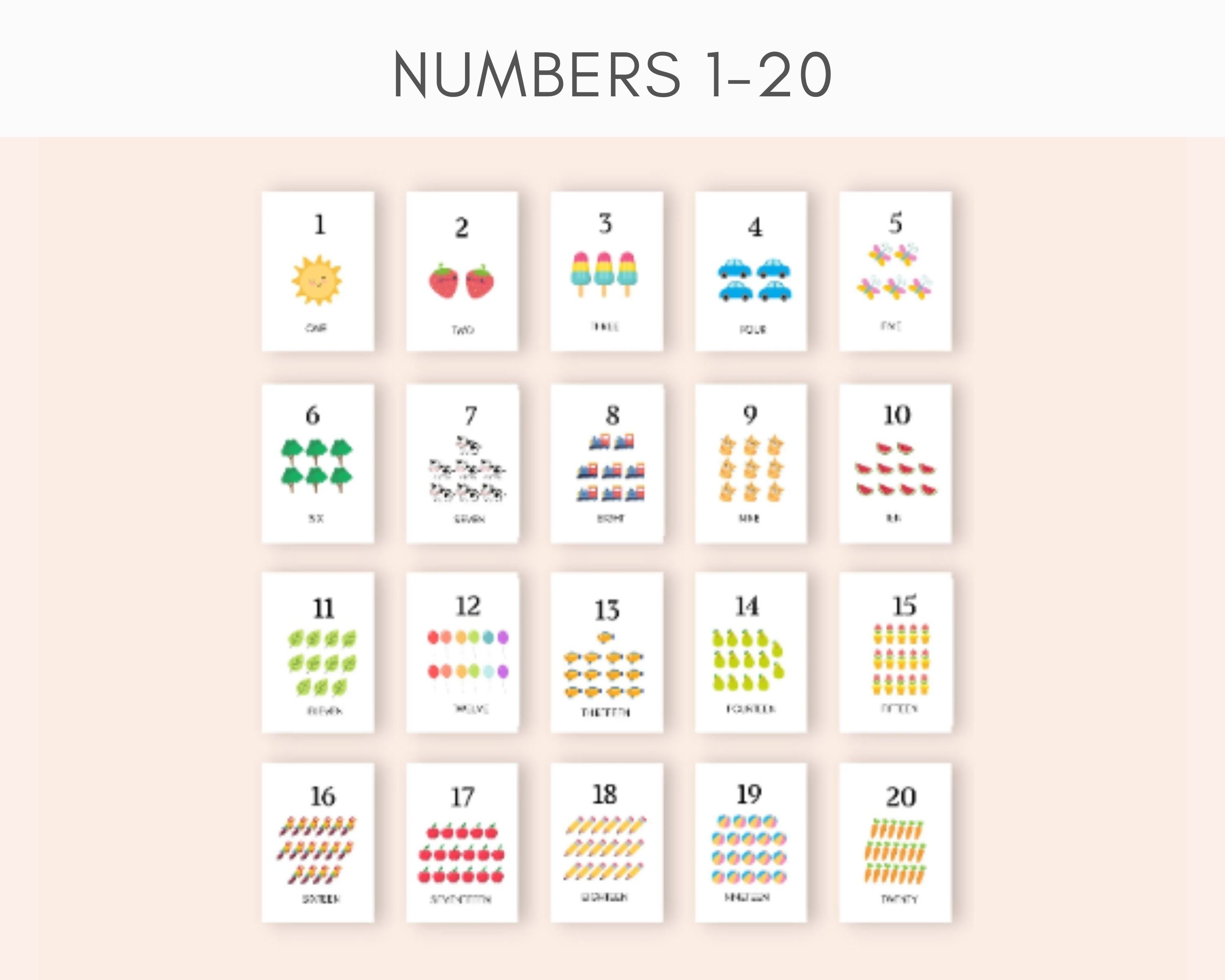 FLASHCARDS Printable, Flashcards for Kids, Printable Flashcards ...