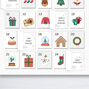 Printable Advent Calendar, Christmas Countdown, Advent Kids Activities ...