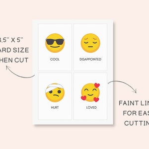 Emotion Flashcards, Preschool Emotion Flashcards, Emoji Flashcards ...