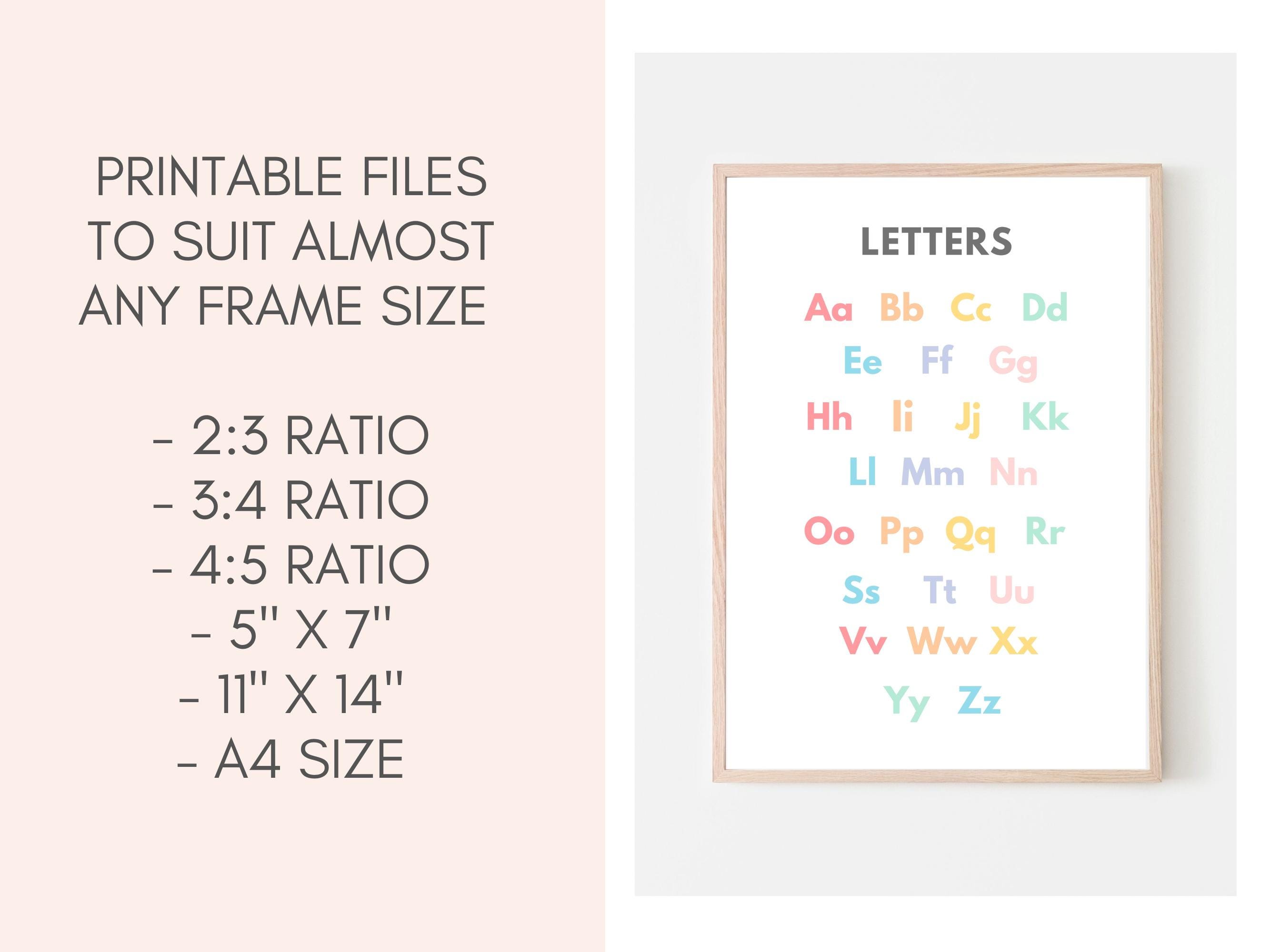 Alphabet Print, Alphabet Poster for Kids, Alphabet Letters Print ...