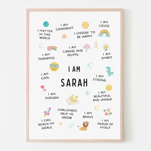 Kids Affirmations Printable Children Affirmation Wall Art - Etsy