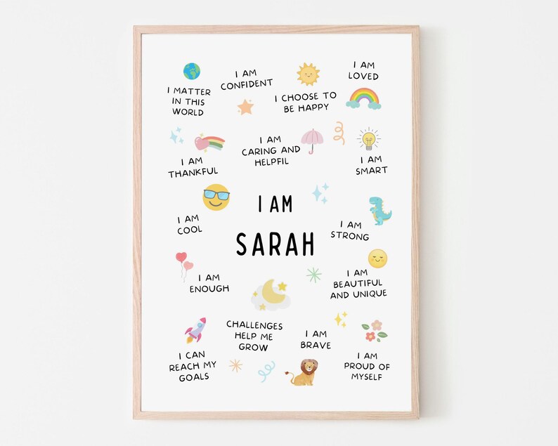 Kids Affirmations Printable Children Affirmation Wall Art - Etsy
