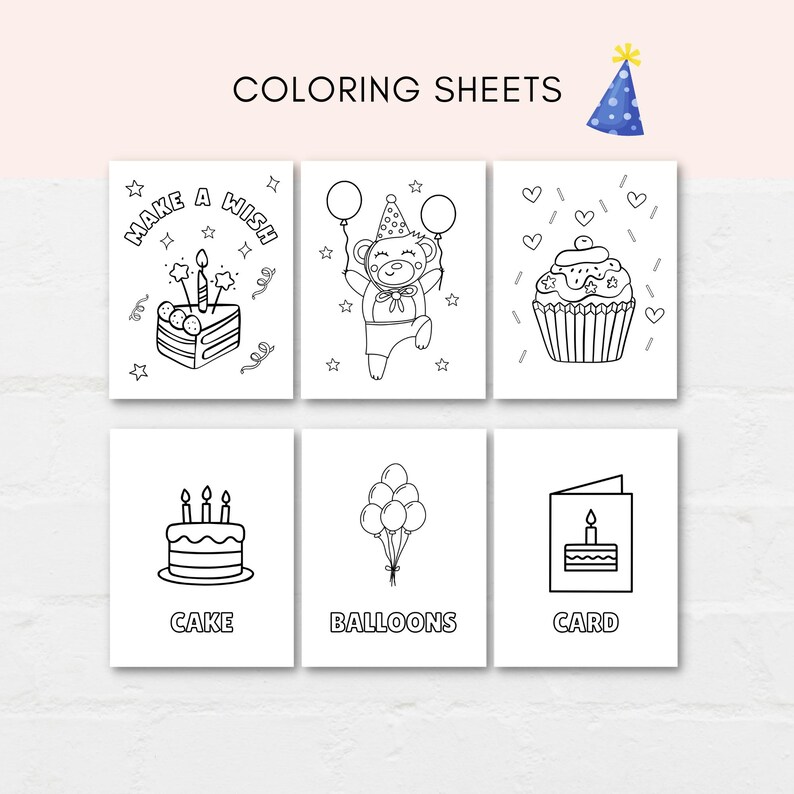 Birthday Activity Printable, Birthday Coloring, Birthday Activities ...