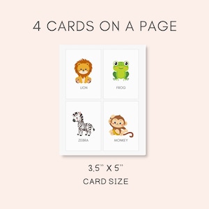 Animal Flashcards, Printable Flashcards, Preschool Flashcards, Toddler ...