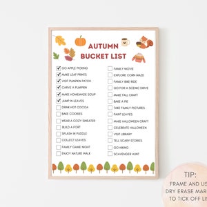 Autumn Bucket List Printable, Autumn Printables, Autumn Activities ...