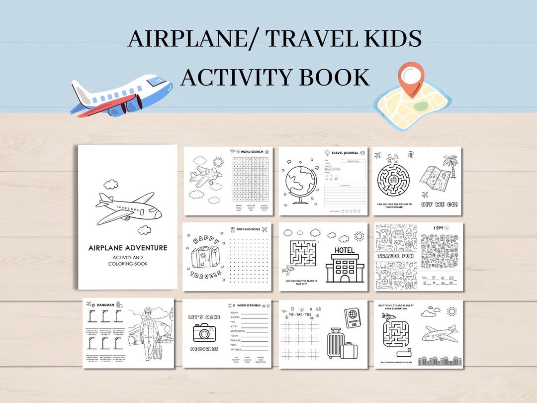 Travel Activity Book, Kids Travel Games, Printable Activities, Kids ...