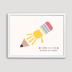 Teacher Handprint Gift, Teacher Appreciation Handprint, Teacher ...