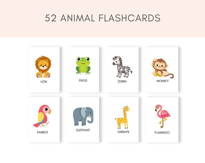 Animal Flashcards | Flashcards | Learn Animals | Preschool Memory Game ...