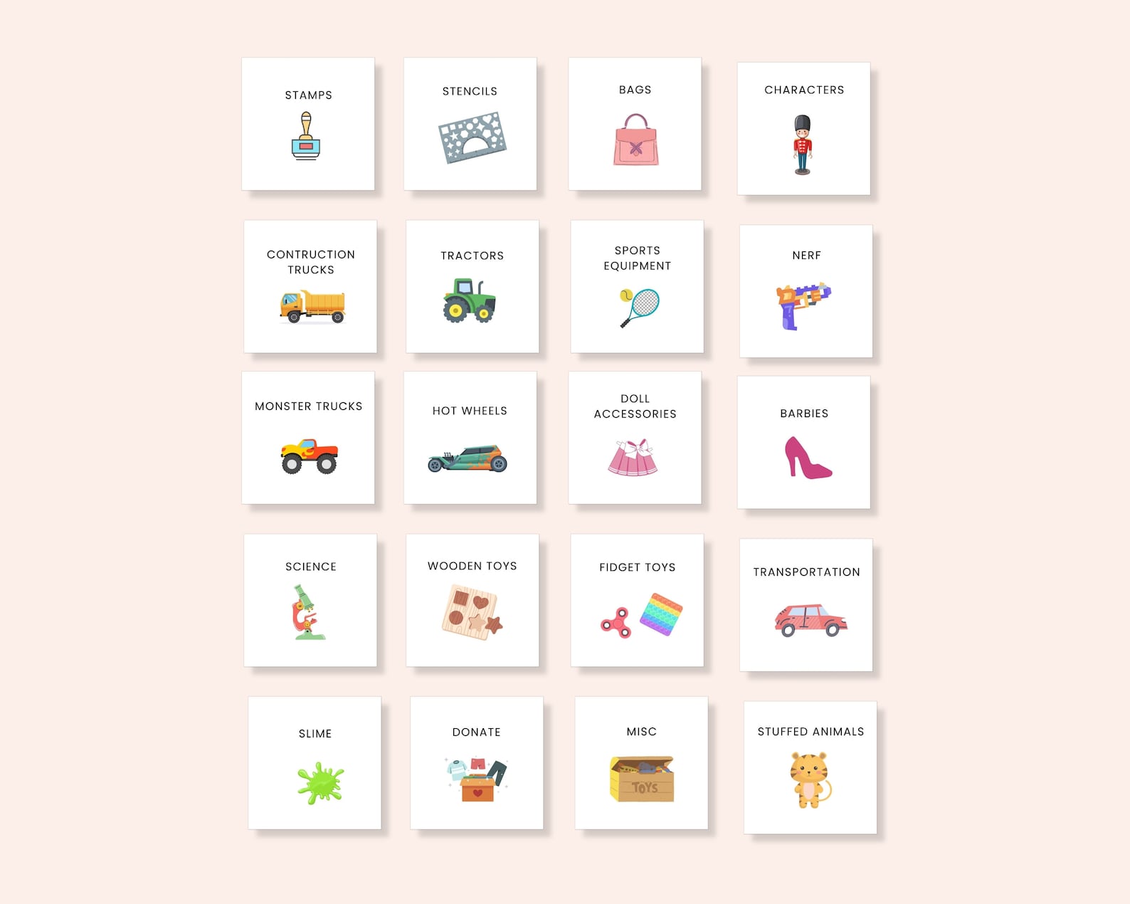 Toy Labels Printable, Toy Organization, Toy Storage, Organization ...